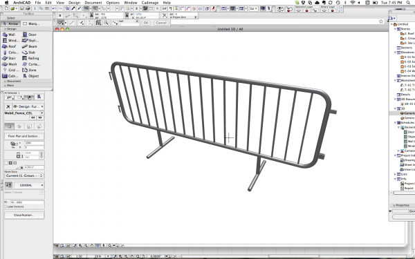 Temporary Fencing ArchiCAD - modlar.com