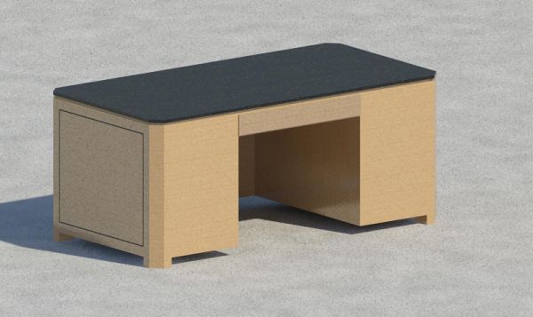 Executive desk for Revit Architecture 2011 - modlar.com