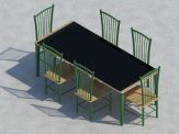 Table And Chairs Model BIM Objects - Free Download - Modlar