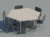 Desk And Chairs Revit Model BIM Objects - Free Download - Modlar