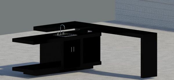 Bar with sink for Revit Architecture 2011 - modlar.com