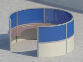 Contemporary Round Cubicle Seat Revit Model BIM Objects - Free Download ...