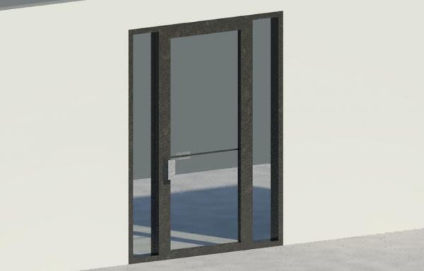 Storefront entry with sidelights for Revit Architecture 2011 - modlar.com
