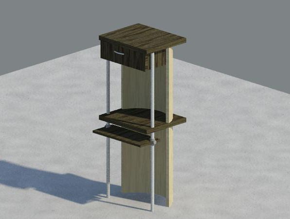 Small contemporary desk for Revit Architecture 2011 - modlar.com