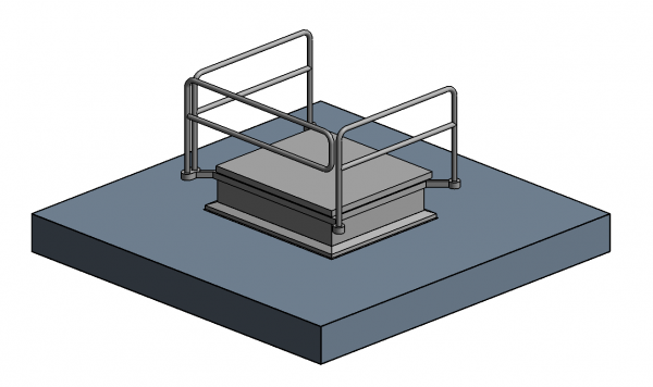 Roof hatch with Guardrail - modlar.com