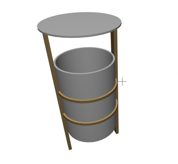 Outdoor Trash Bin For ArchiCAD - modlar.com