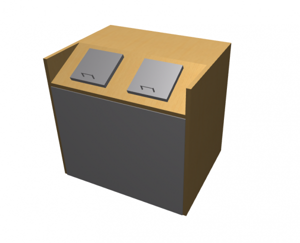Commercial Rubbish Bins ArchiCAD - modlar.com