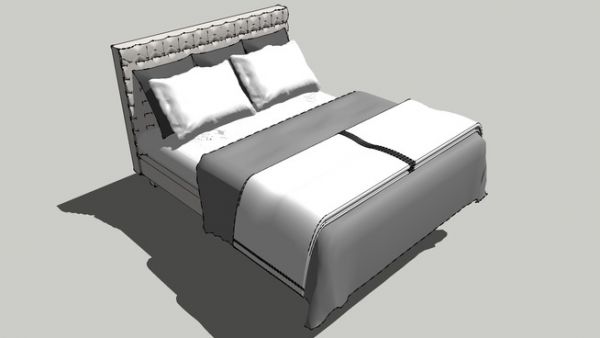 Queen Bed with capitone headboard - modlar.com