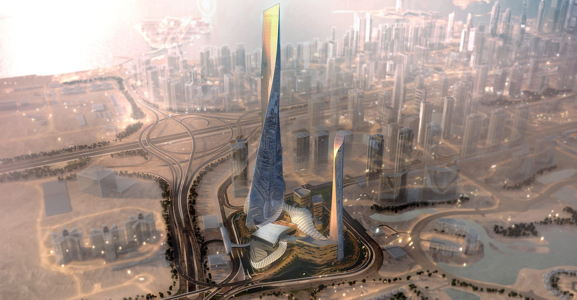 Dubai Square - Bird's Eye View Concept Design - modlar.com