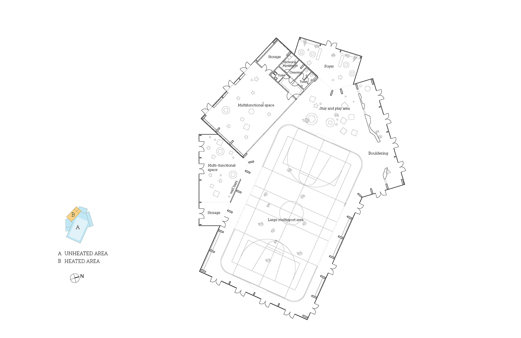 Ørestad Multi Sports Facility - Floor Plan - modlar.com