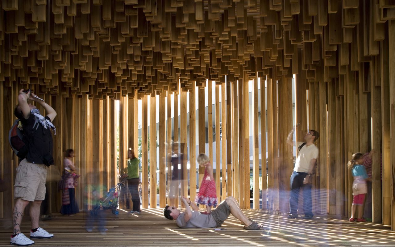 Container Stack Pavilion - Interior - modlar.com