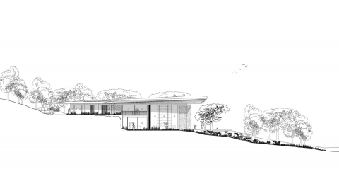 Dolunay Villa - Drawing Side View - modlar.com