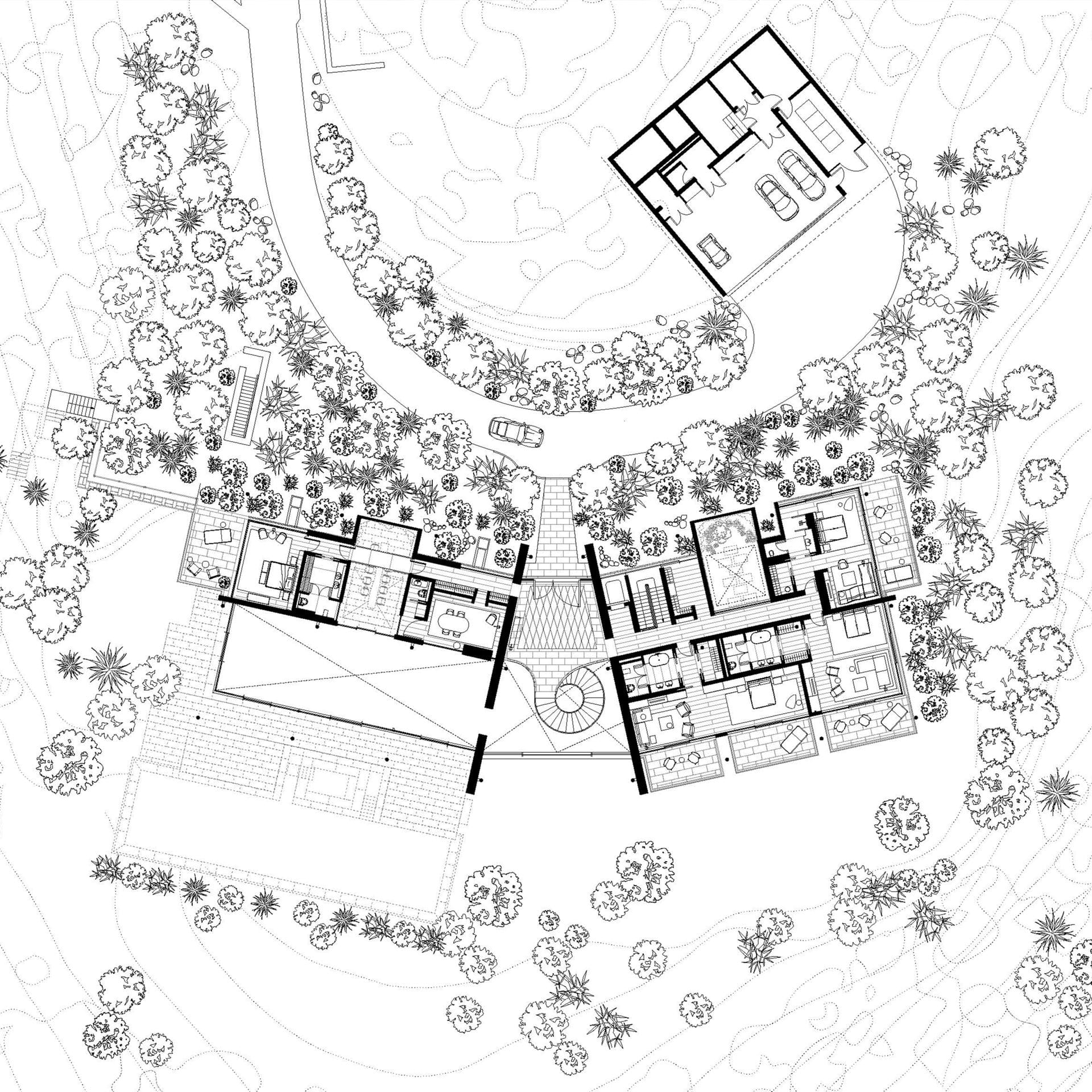 Dolunay Villa - Drawing Side View - modlar.com