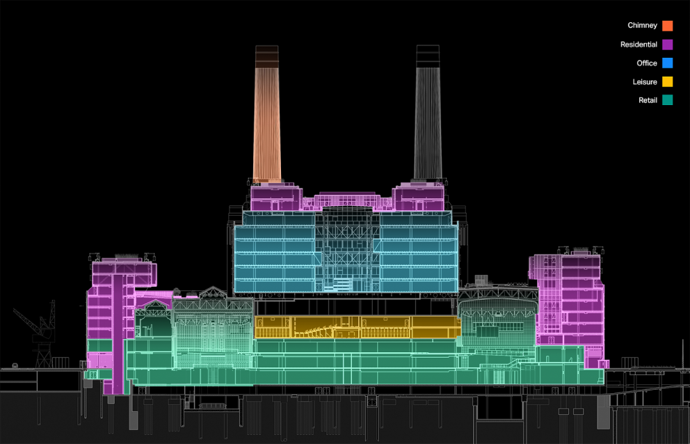 Battersea Power Station - Sectional Plan - modlar.com