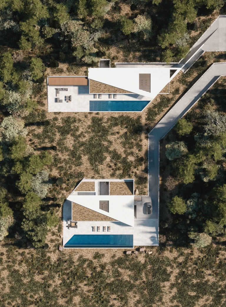 Wedge Residence - Aerial View - modlar.com
