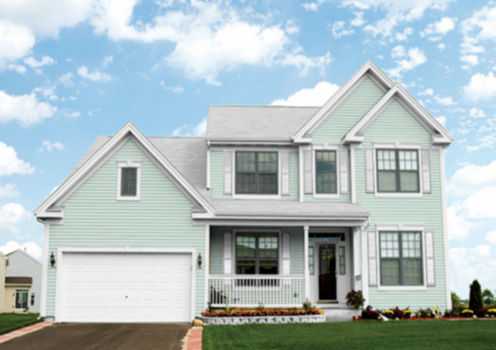 Light Green House Exterior - modlar.com