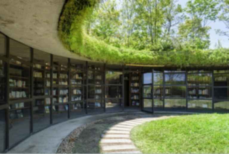Library in the Earth - Entrance - modlar.com