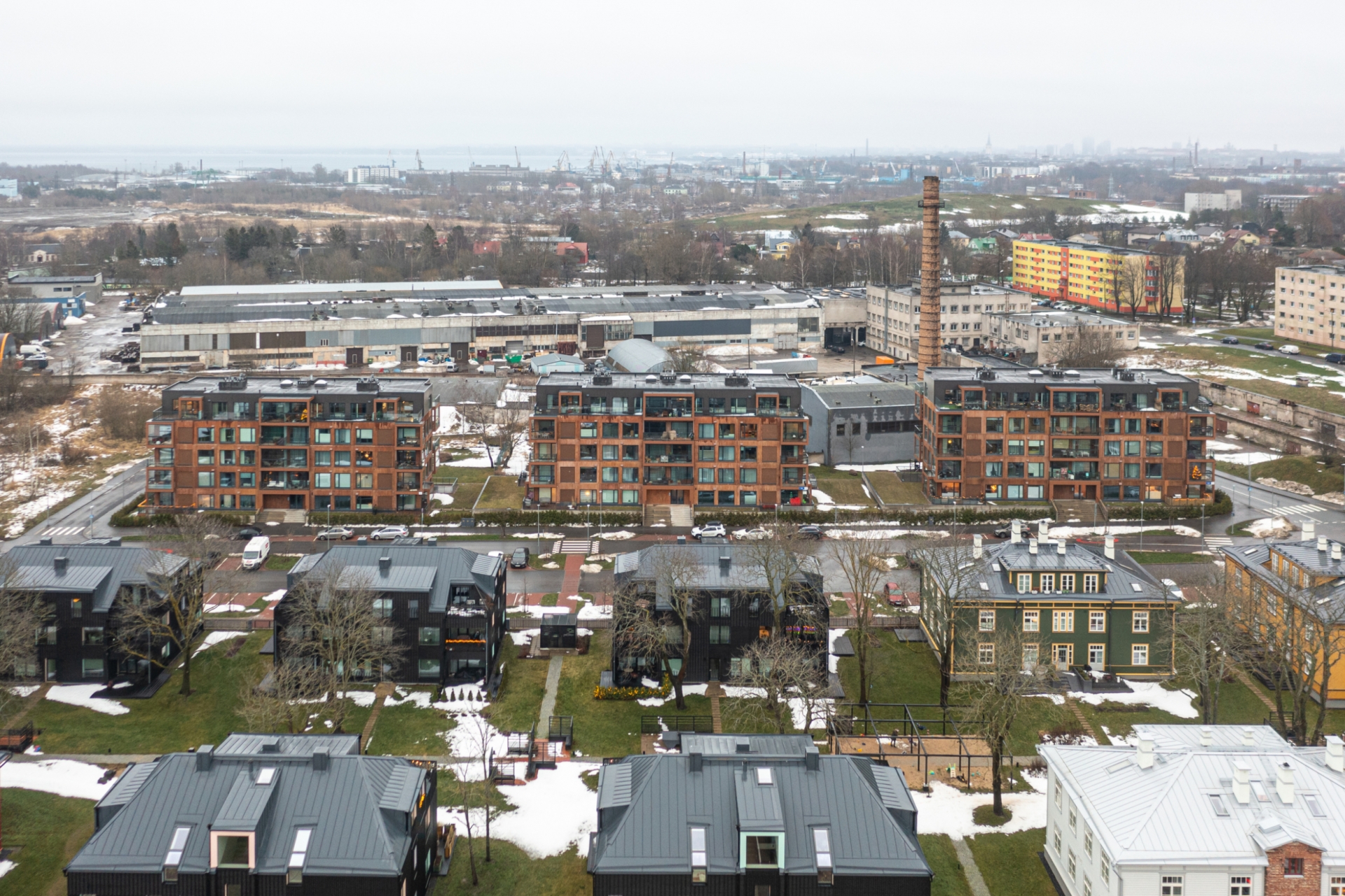 Kopli Lines Housing Complex - Aerial View - modlar.com