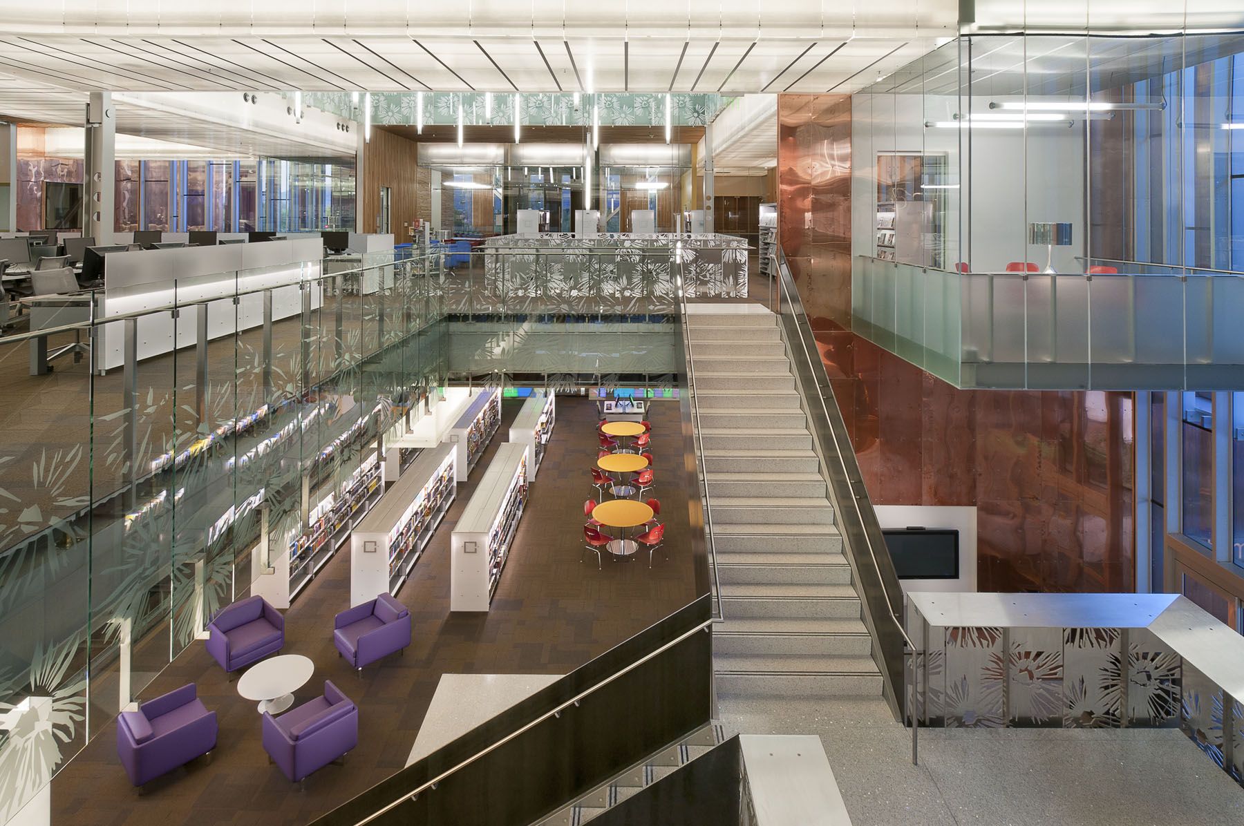 Burton Barr Central Library - Interior Stairs - modlar.com