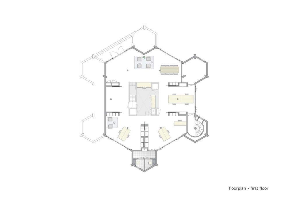 Cube House - Floor Plan - first floor - modlar.com