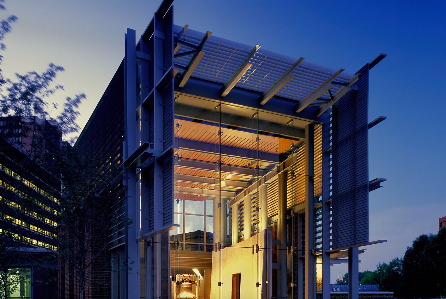 Liberty Bell Center - Exterior at Night - modlar.com