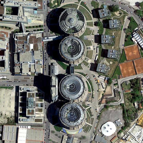 Gasometers of Vienna - Birds Eye View - modlar.com