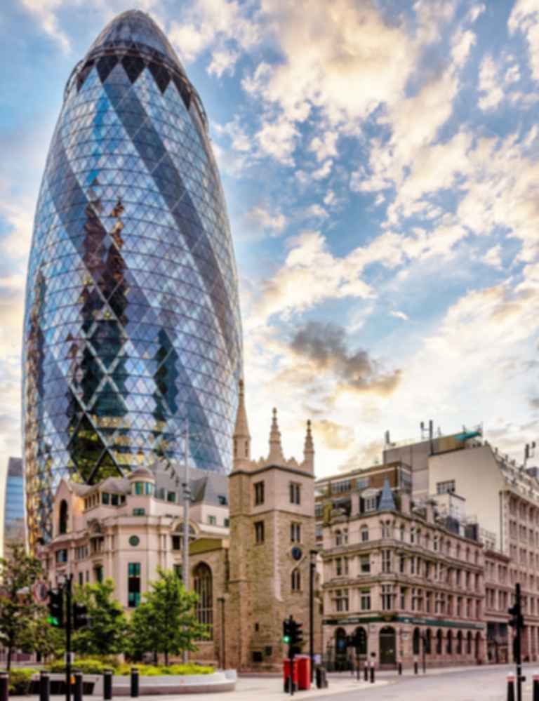 Gherkin Tower - Exterior at Night - modlar.com
