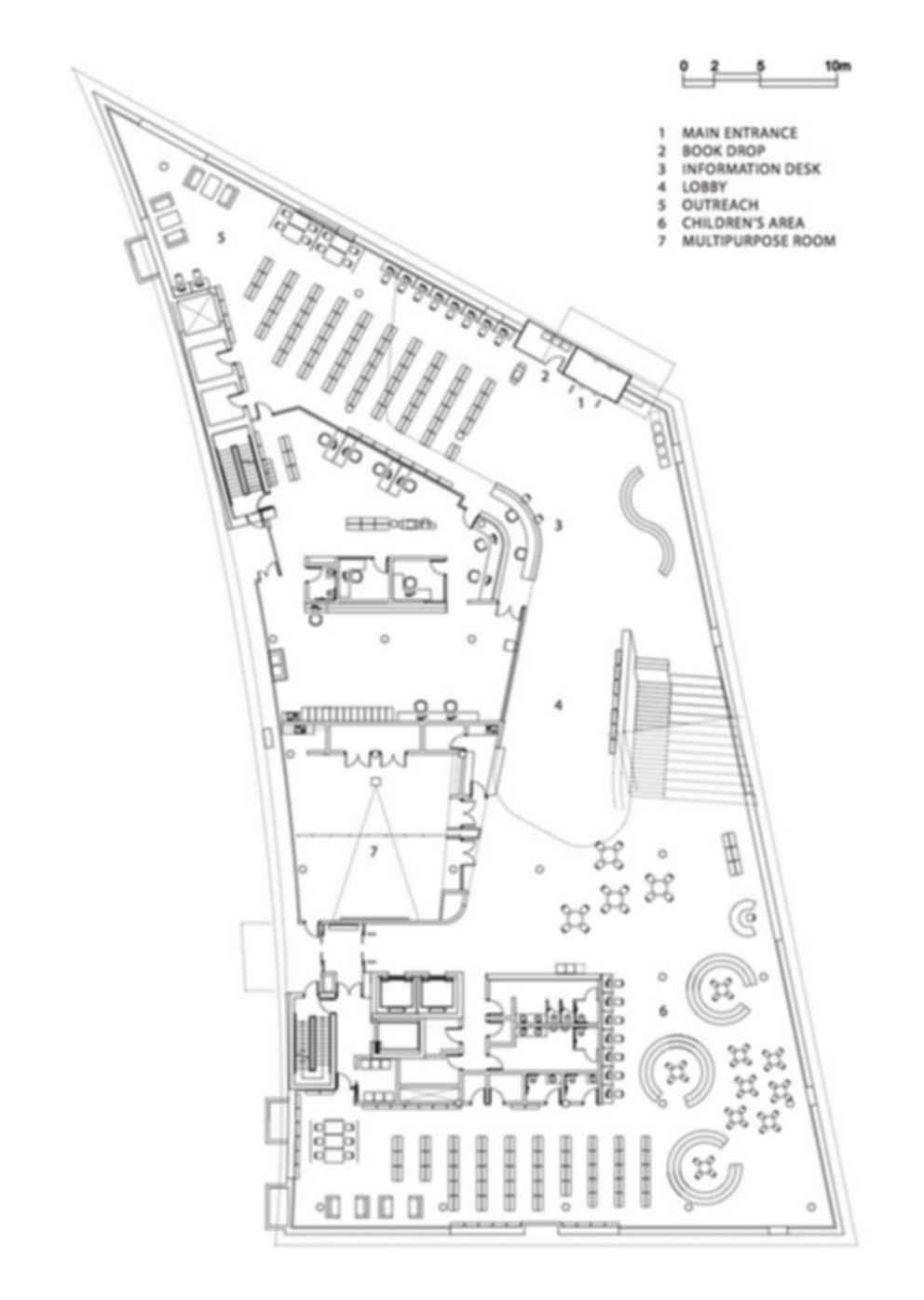 Surrey City Center Library - floor plan - modlar.com