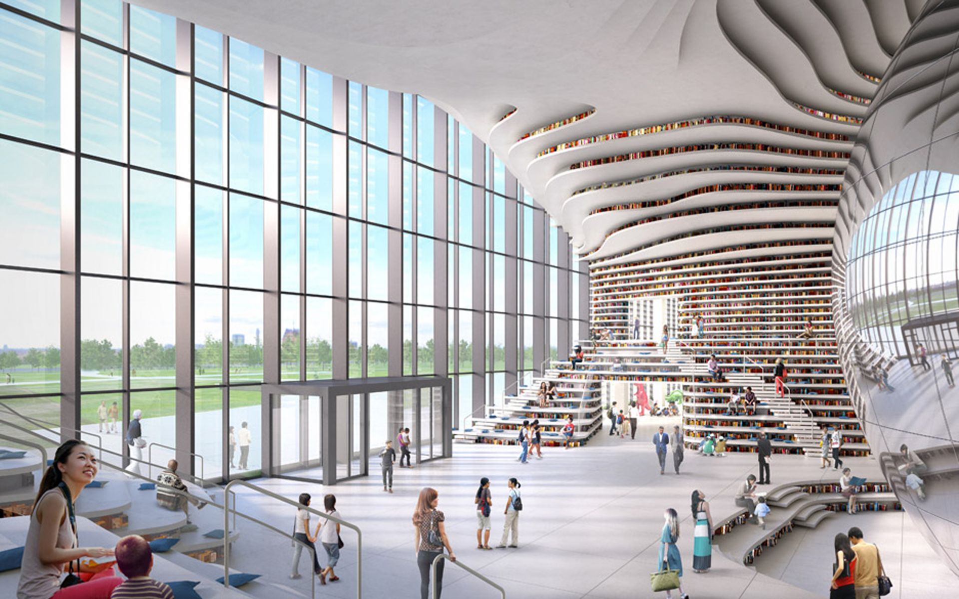 Tianjin Binhai Library - concept design - modlar.com