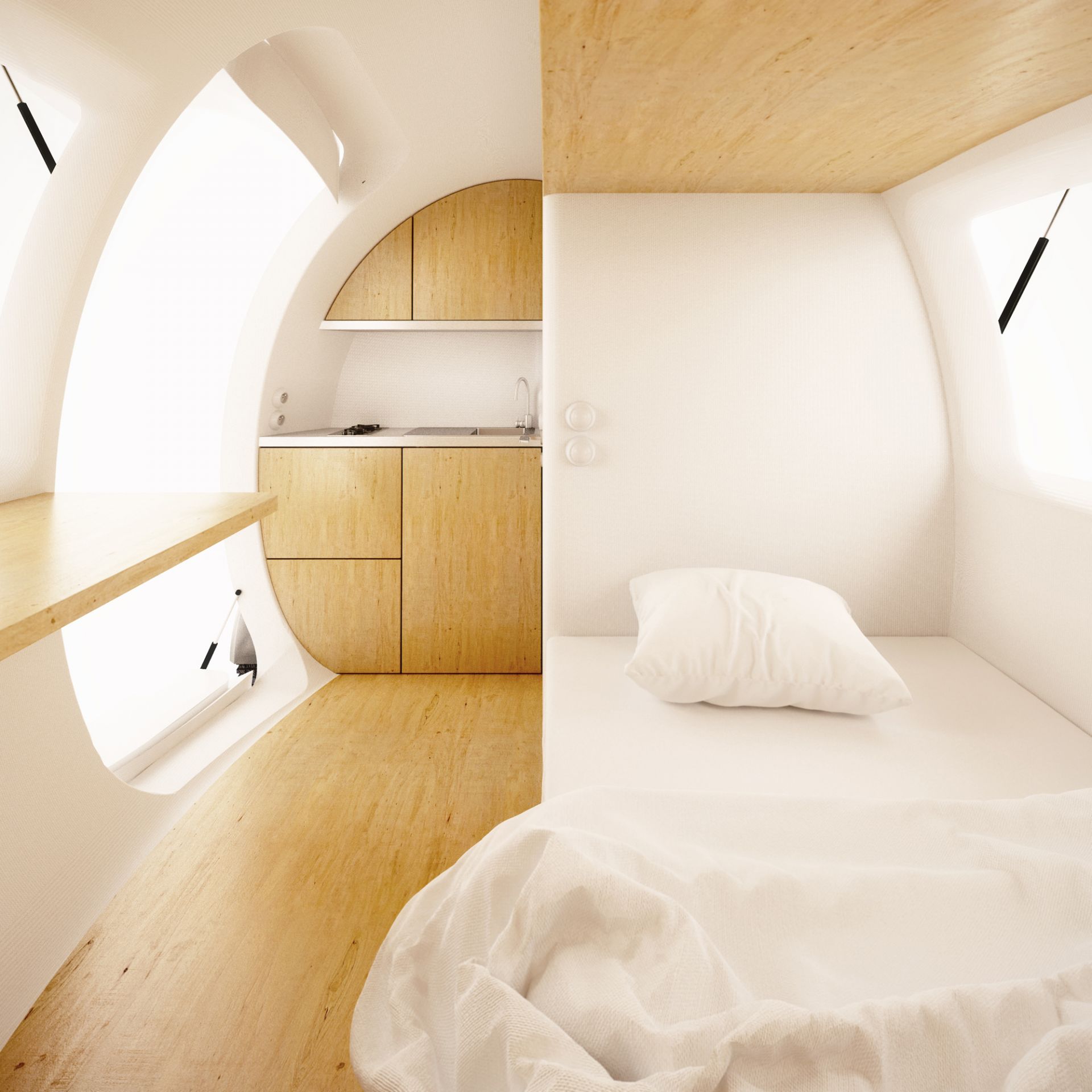 Ecocapsule - floor plan - modlar.com