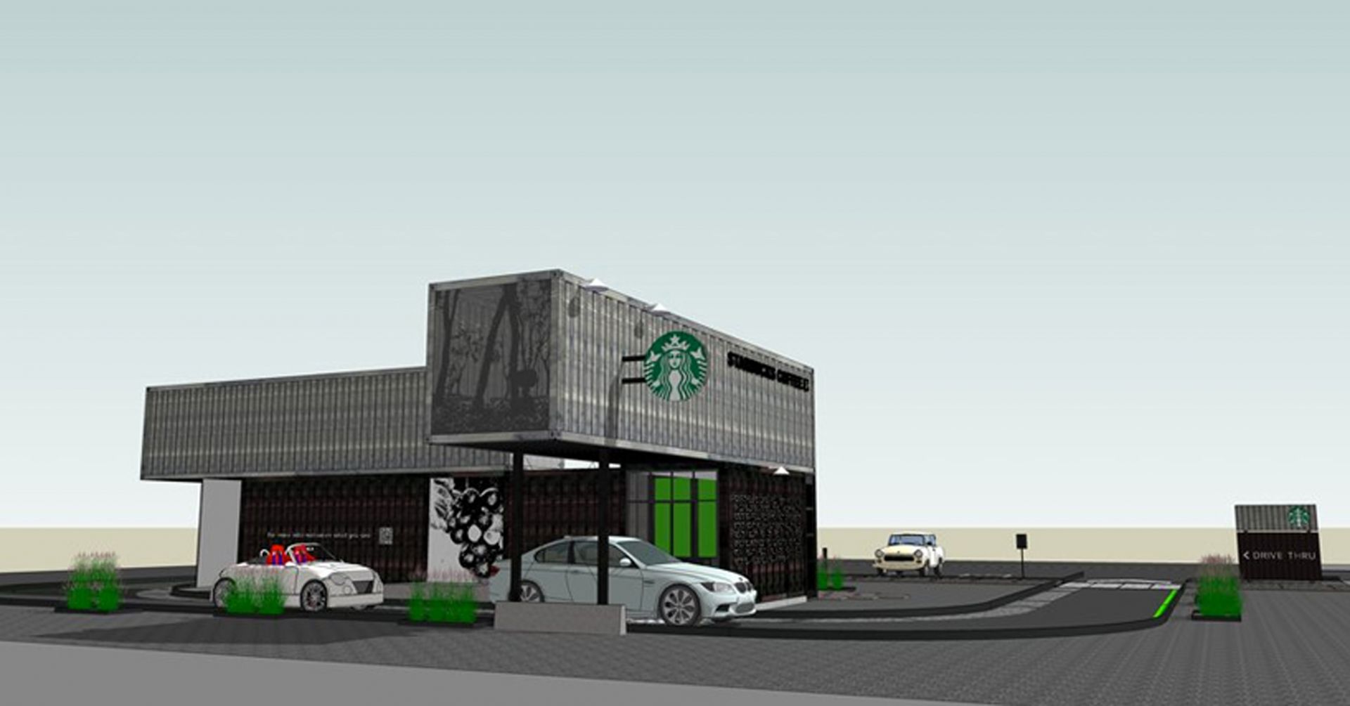 Starbucks Drive Through - Concept Design - modlar.com