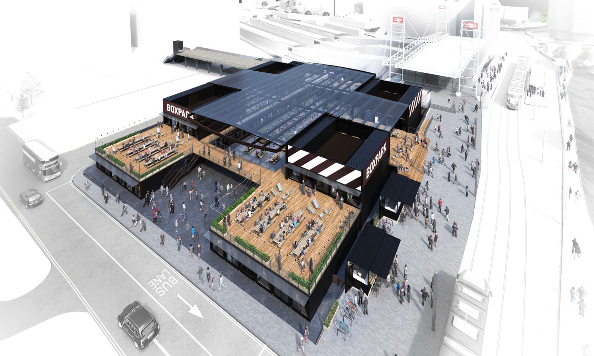 Boxpark Croydon - concept design - modlar.com