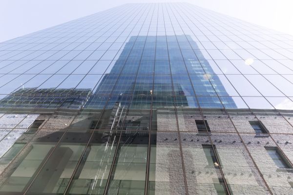 Glass Wall From Low Perspective - modlar.com