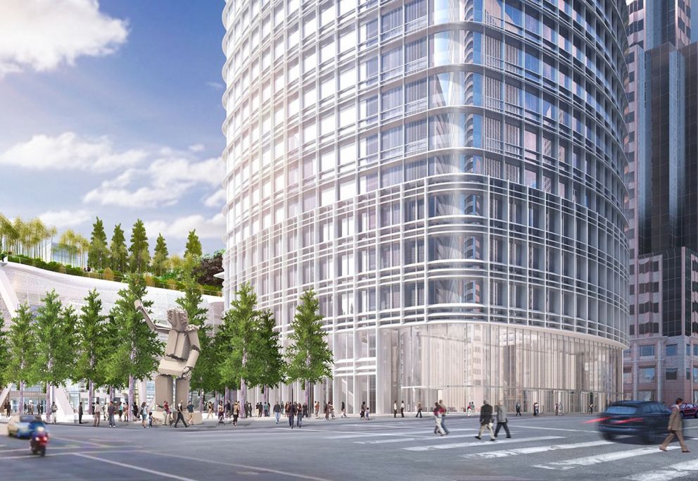 Salesforce Tower - ground concept design - modlar.com