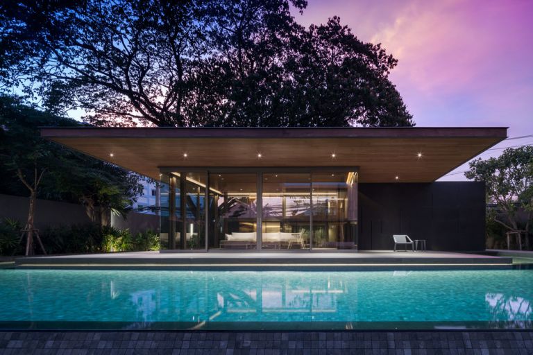 Marble House - Pool House Exterior - modlar.com