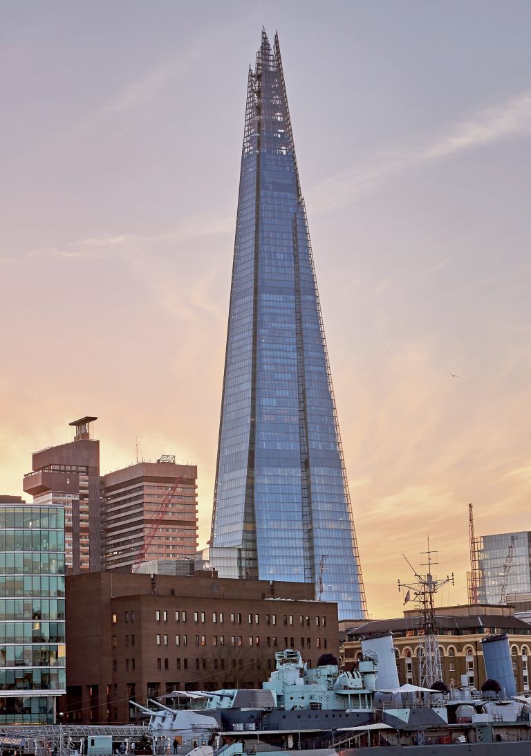 The Shard - Exterior at Sunset - modlar.com