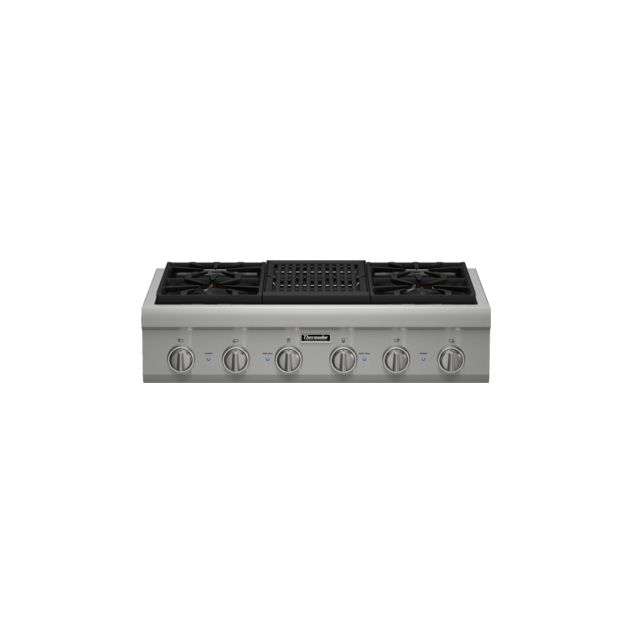 Thermador 36" Gas Rangetop 4 Burner w/ Elec. Grill PCG364NL - modlar.com