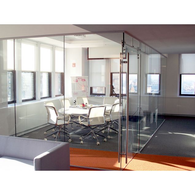 Solare Full Height Single Glazed Frameless Partitions - modlar.com