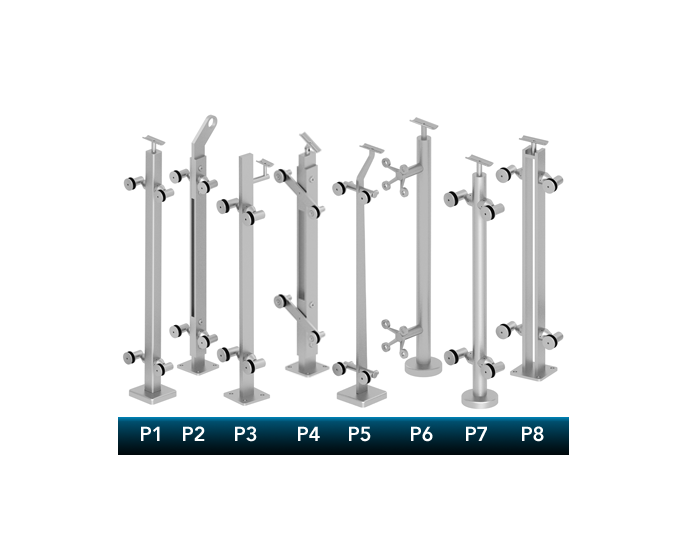 Stainless Steel Post Railing Systems- P-Series Post Railing - modlar.com