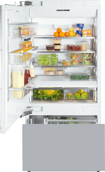 KF1913Vi 36" Bottom Mount, LEFT HINGED, Fully Integrated Ref/Frig w/ice ...