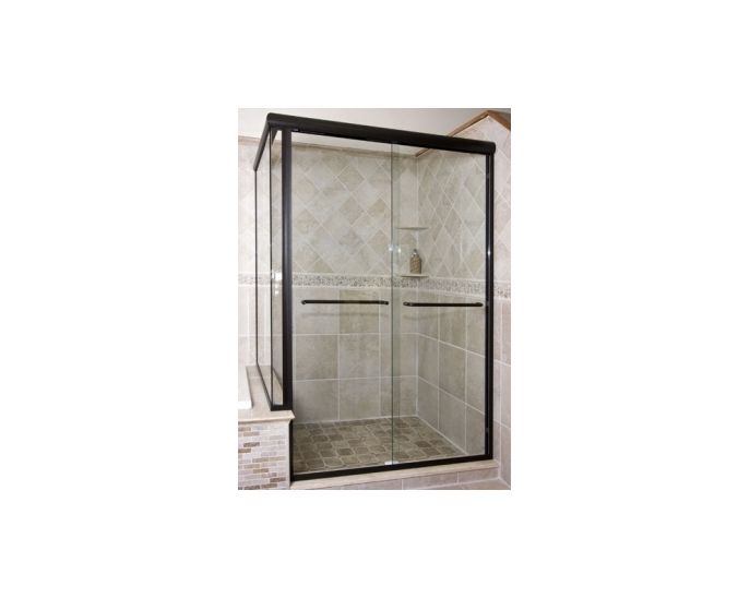 Frameless Slider Shower Door - Centec CS-1648-B - modlar.com