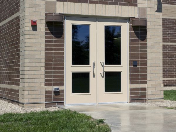 FRP Pebble Grain Aluminum Hybrid Door - modlar.com