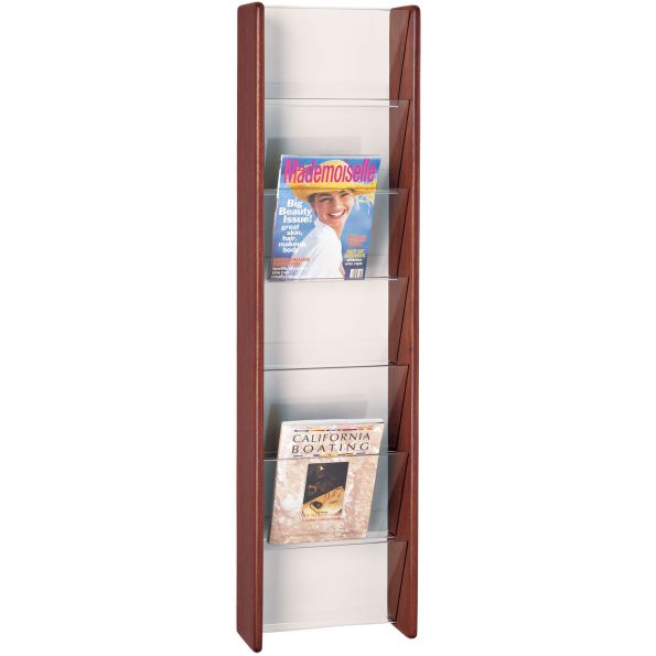7 Pocket High Magazine Rack with Clear Acrylic Front Panels - modlar.com