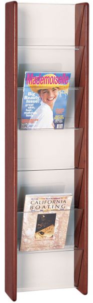 7 Pocket High Magazine Rack with Clear Acrylic Front Panels - modlar.com