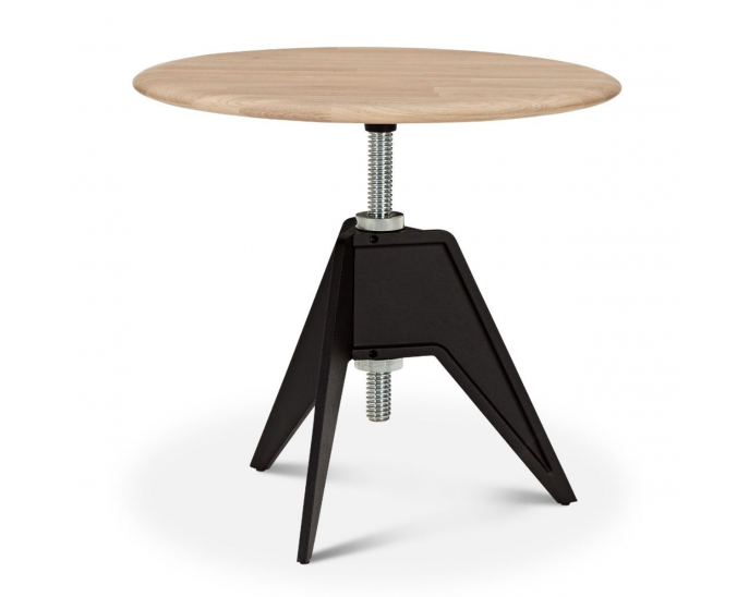 Tom Dixon Screw Side Table with Natural Oak Top - modlar.com