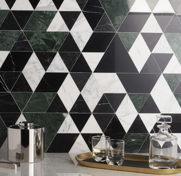 Prism Verdone Marble Mosaic Tile - modlar.com