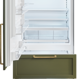 36" Designer Over-and-Under Refrigerator/Freezer with Ice Maker - Panel ...