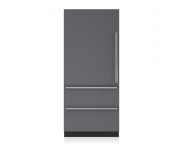 36" Designer Over-and-Under Refrigerator/Freezer with Ice Maker - Panel ...