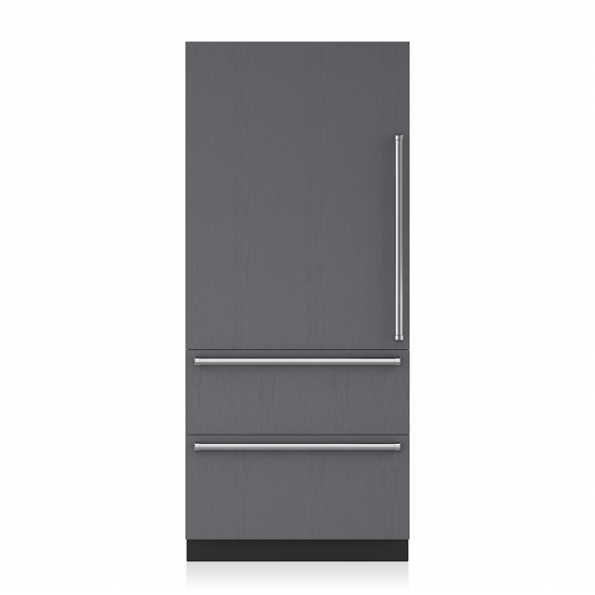 36" Designer Over-and-Under Refrigerator/Freezer with Ice Maker - Panel ...