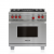 36" Dual Fuel Range - 4 Burners and Infrared Charbroiler DF364C ...